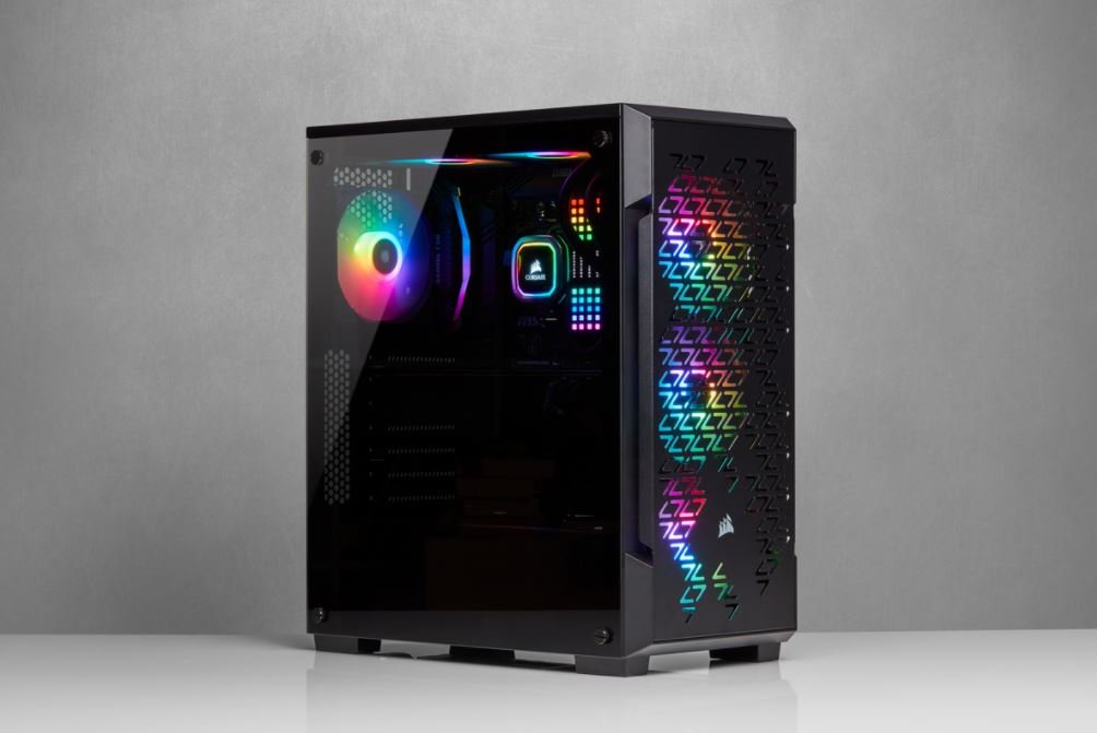 Corsair Airflow Tempered Glass Mid-Tower Smart Case iCUE 220T RGB Side ...